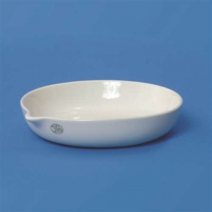 Porcelain Evaporating Basins Flat Bottom | Breckland Scientific ...