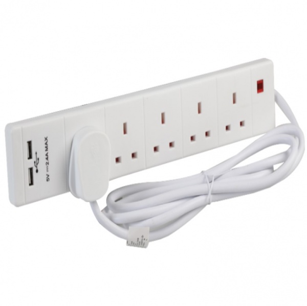 Extension Lead with USB Sockets | School Science Equipment ...