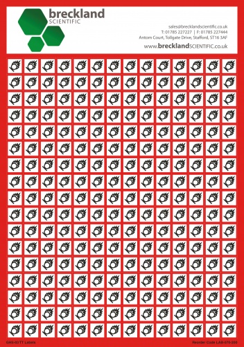 Test Tube Label GHS03 (Oxidising Substances) | School Science Equipment ...