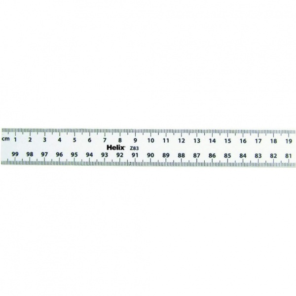 1m White Plastic Rule - Horizontal | School Science Equipment ...