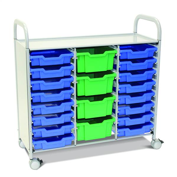 Treble Trolley With 16 Shallow & 4 Deep Trays | School Science ...